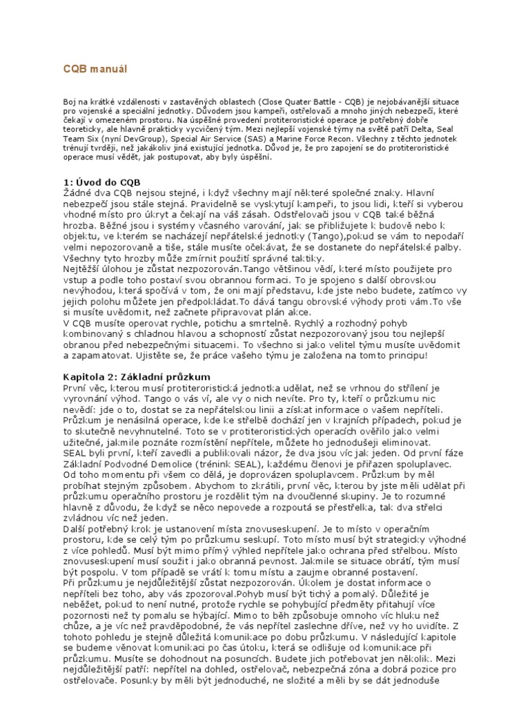 CQB - Manuál | PDF