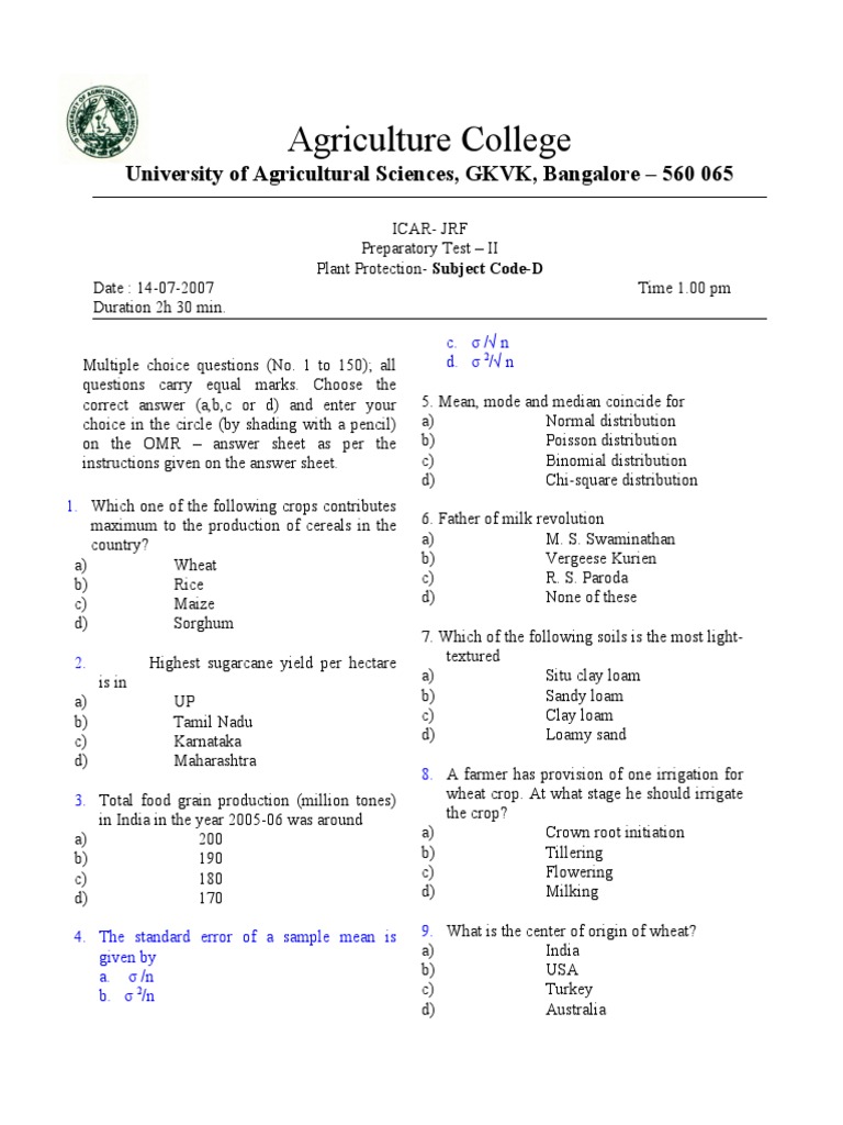 Agriculture College: University of Agricultural Sciences, GKVK ...