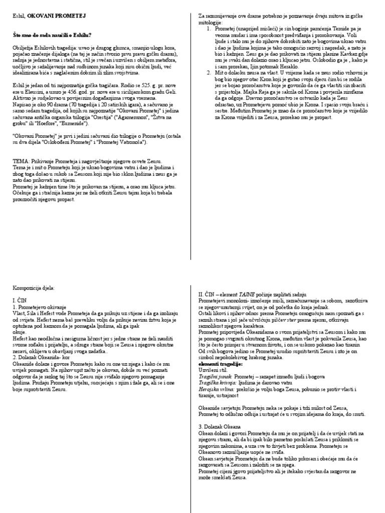 Eshil OKOVANI PROMETEJ | PDF