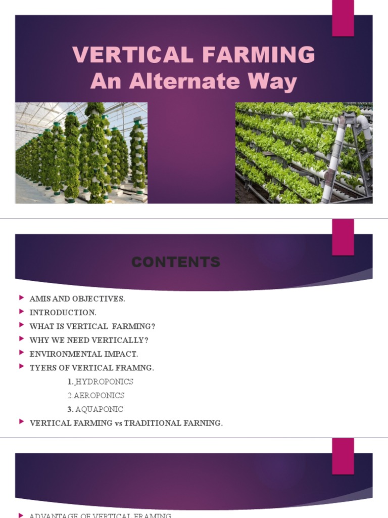 Vertical Farming An Alternate Way | PDF | Agriculture | Hydroponics