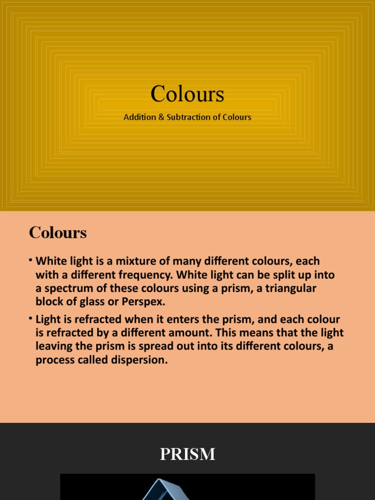 Colours: Addition & Subtraction of Colours | PDF | Color | Magenta