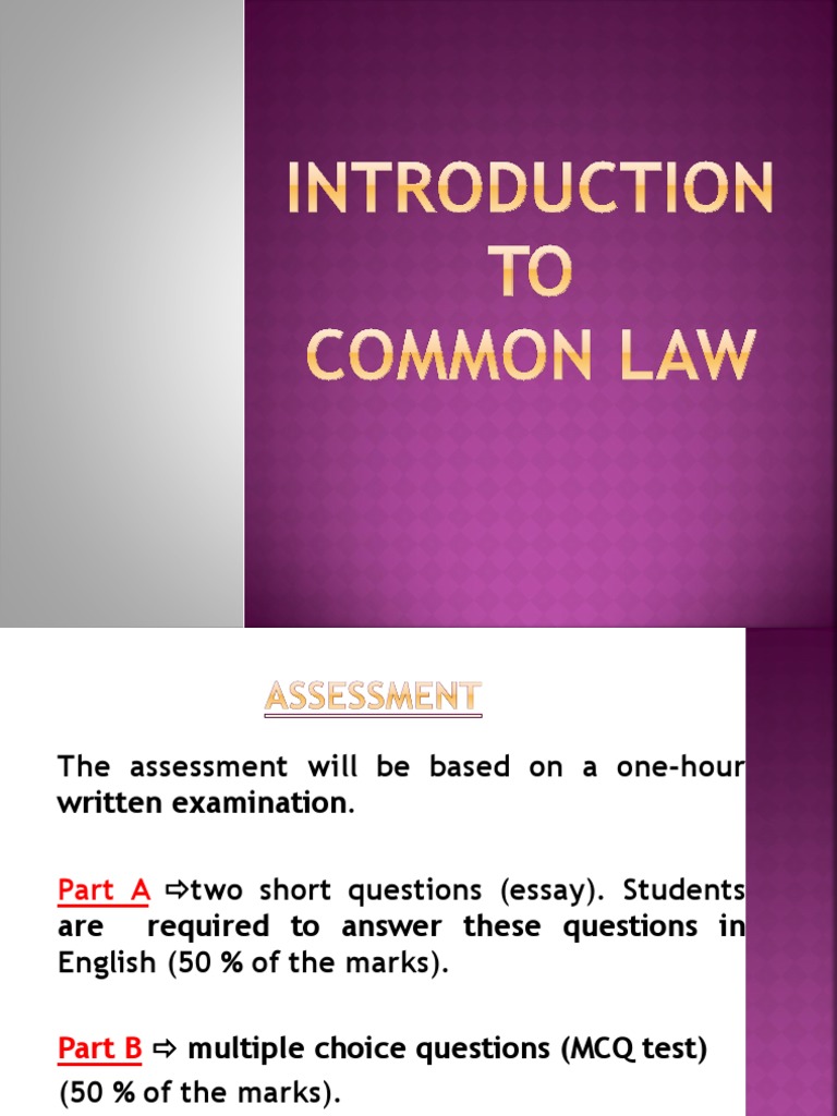 Introduction of Common Law | PDF | Equity (Law) | Common Law