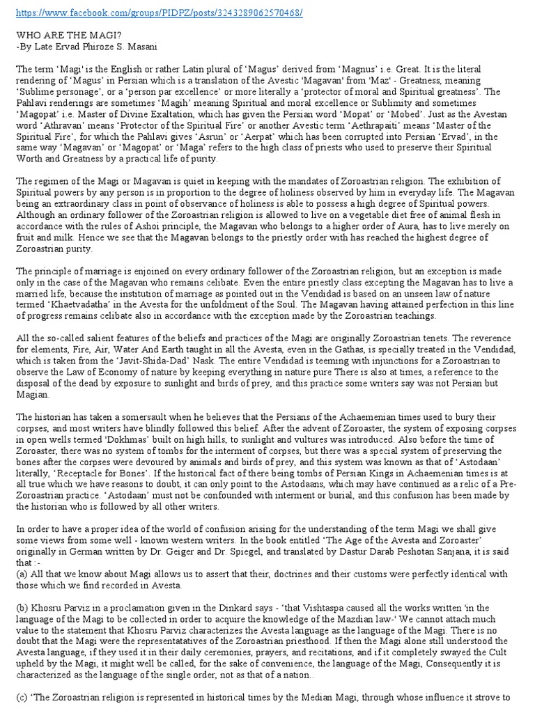 Who Are The Magi | PDF | Zoroastrianism | Magi