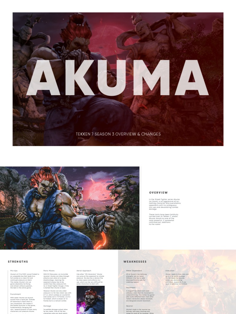 Akuma's Tekken 7 Season 3 Changes | PDF