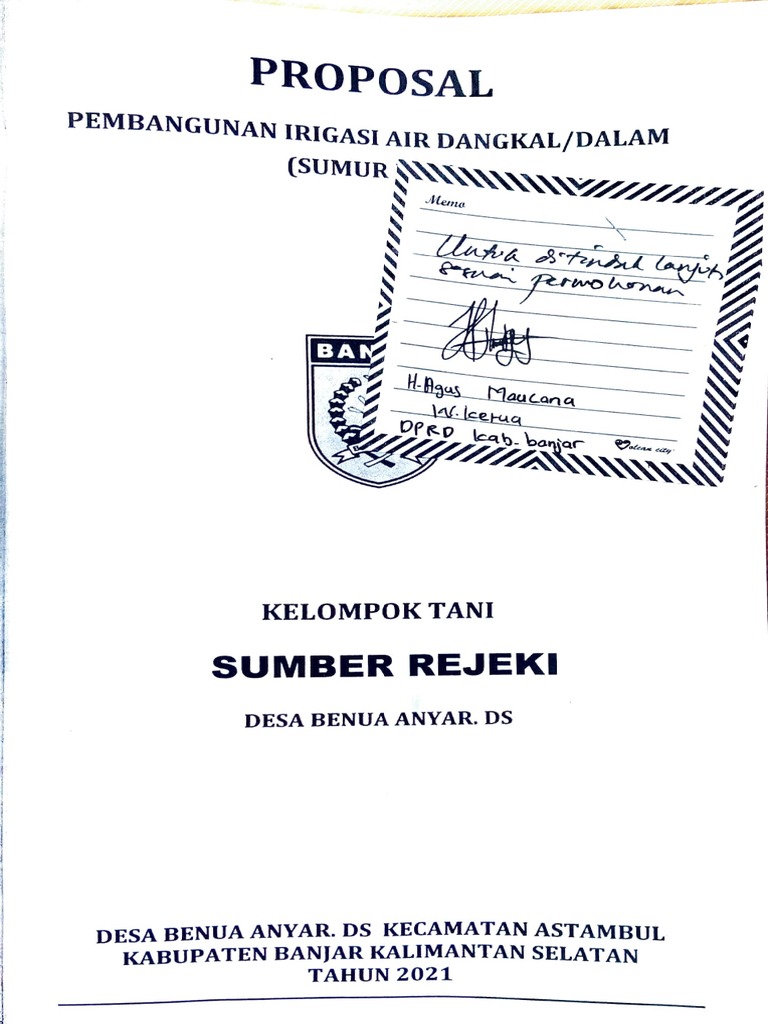 Proposal Sumur Bor | PDF