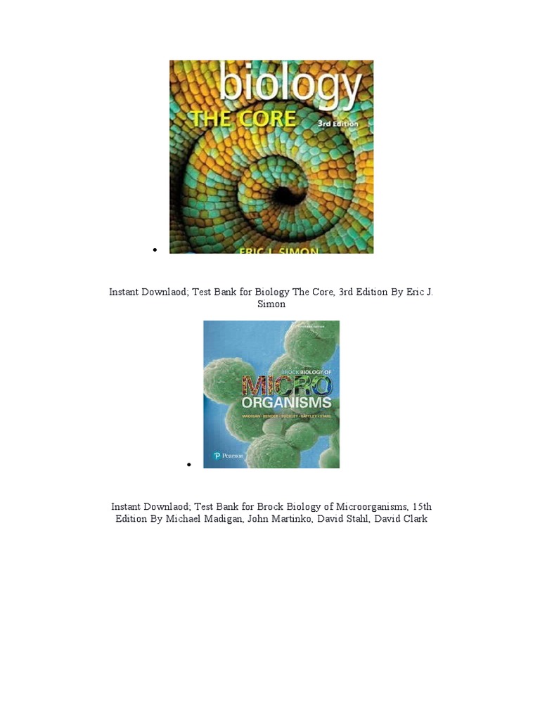 Test Bank For Biology | PDF | Science | Life Sciences