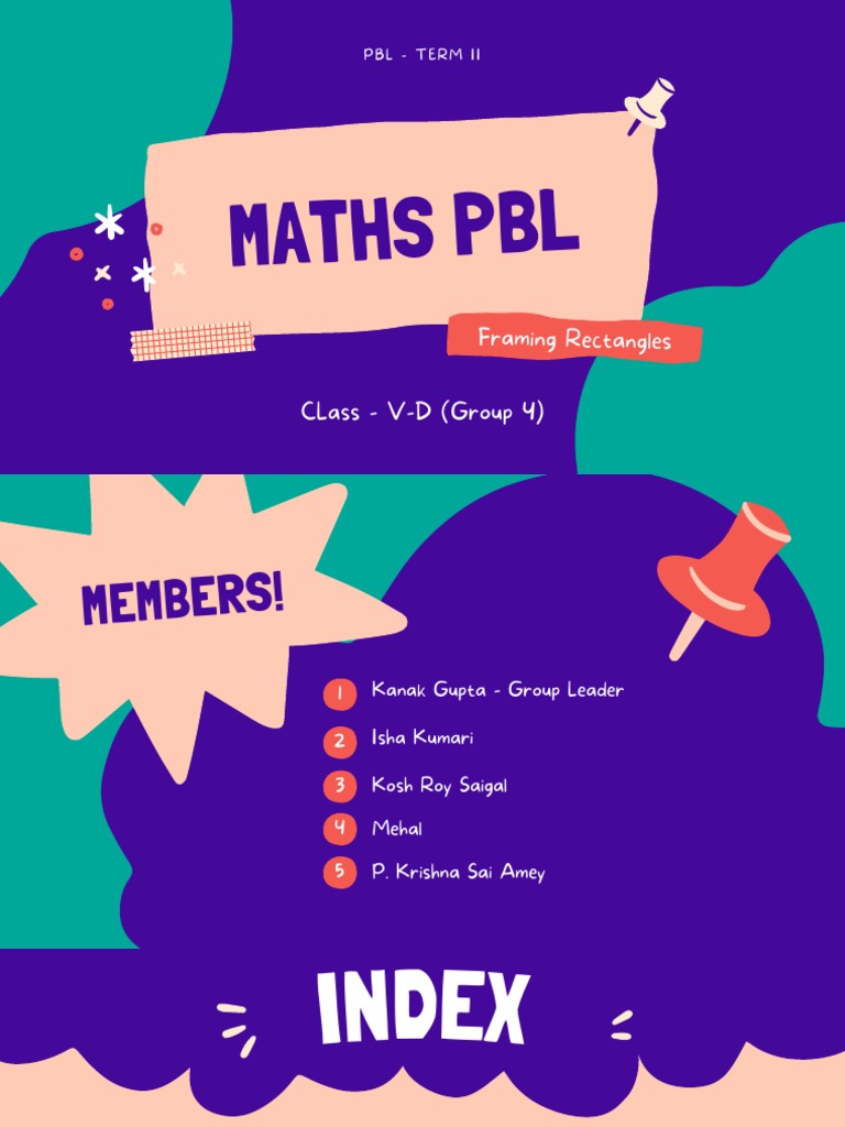 Maths PBL: Framing Rectangles Class - V-D (Group 4) | PDF | Ratio | Elementary Geometry