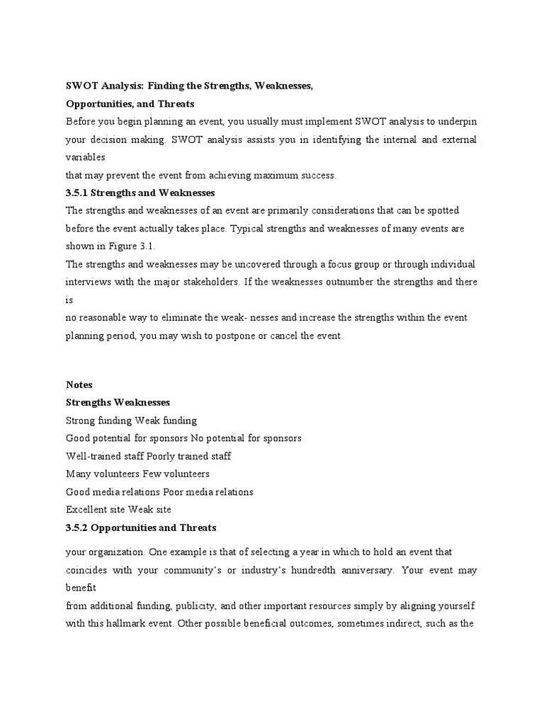 SWOT Analysis: Finding The Strengths, Weaknesses, Opportunities, and ...