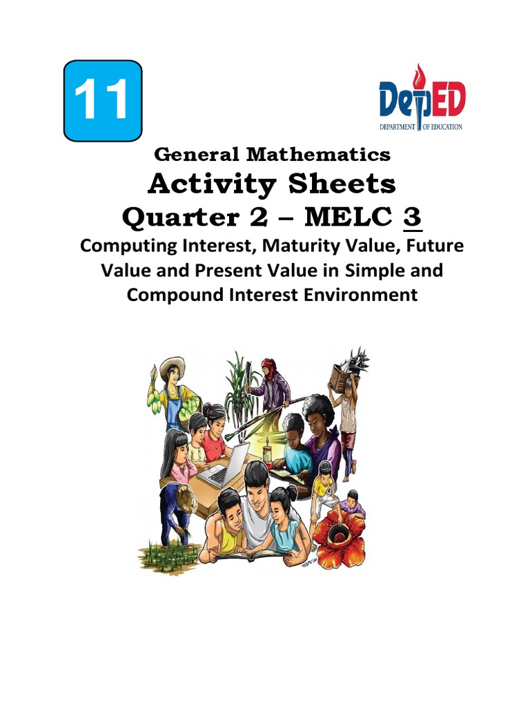 Activity Sheets: Quarter 2 - MELC 3 | PDF | Interest | Present Value