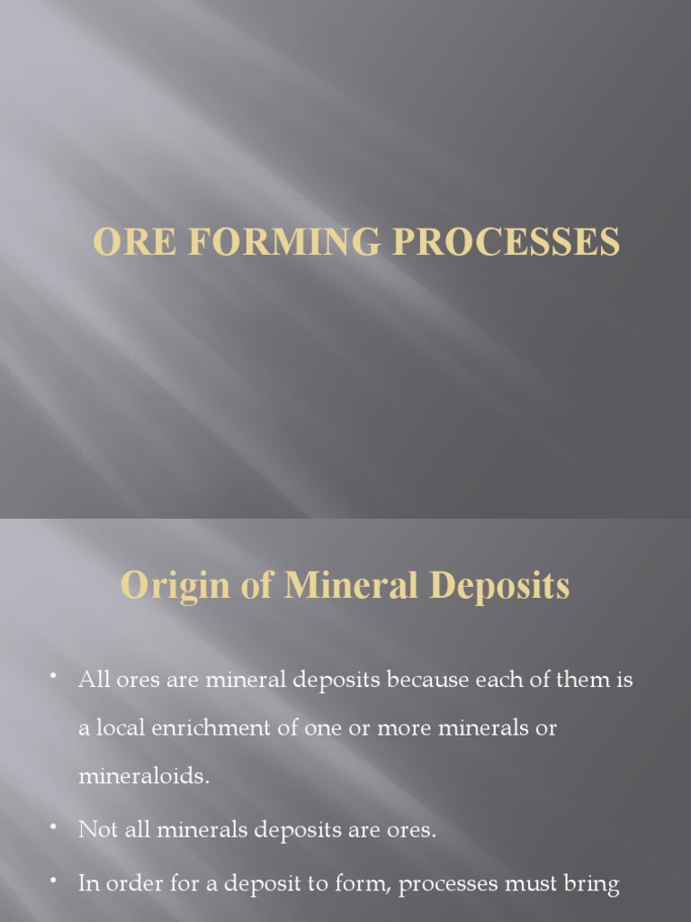 Ore Forming Processes | PDF | Magma | Rock (Geology)