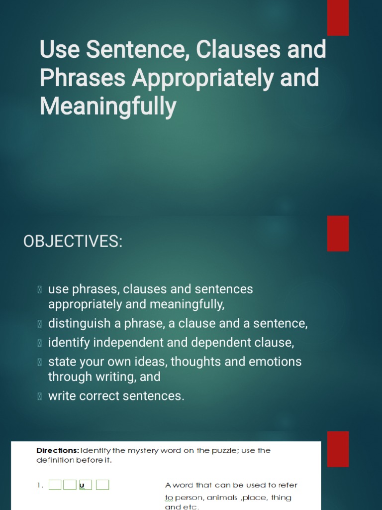 Understanding Sentences and Clauses | PDF | Sentence (Linguistics) | Phrase