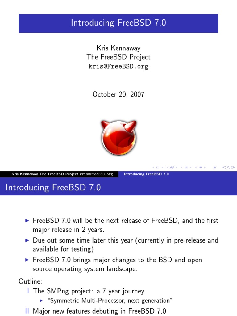 Introducing Freebsd 7.0 | PDF | Thread (Computing) | File System