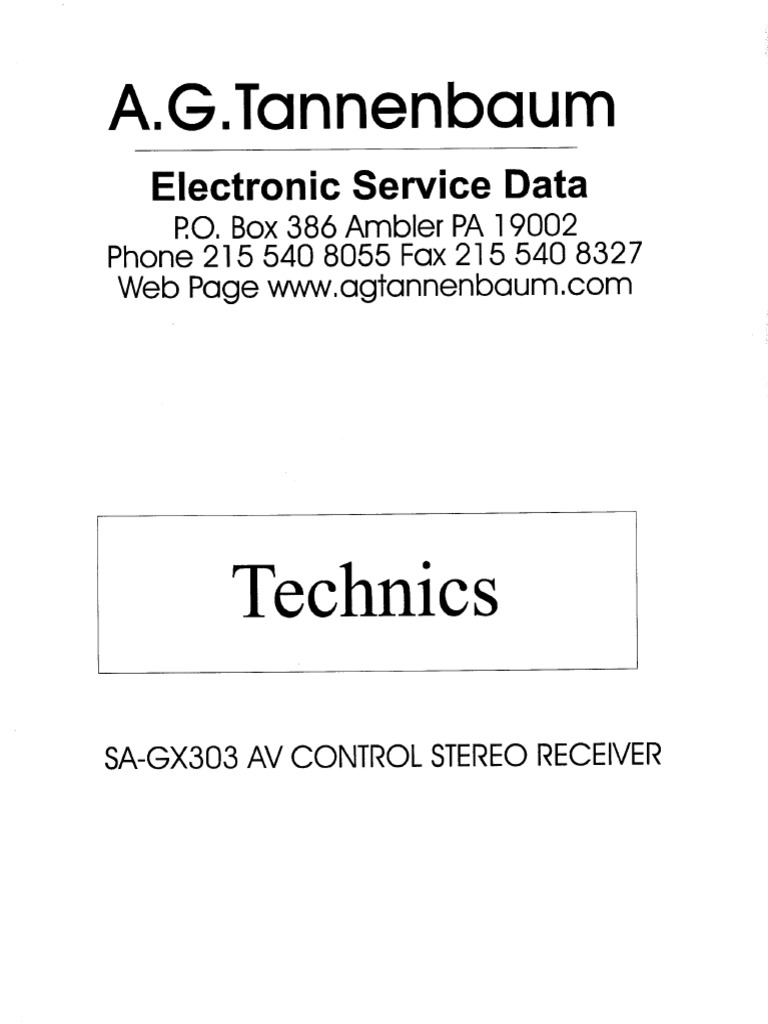 Technics Sa Gx303 | PDF