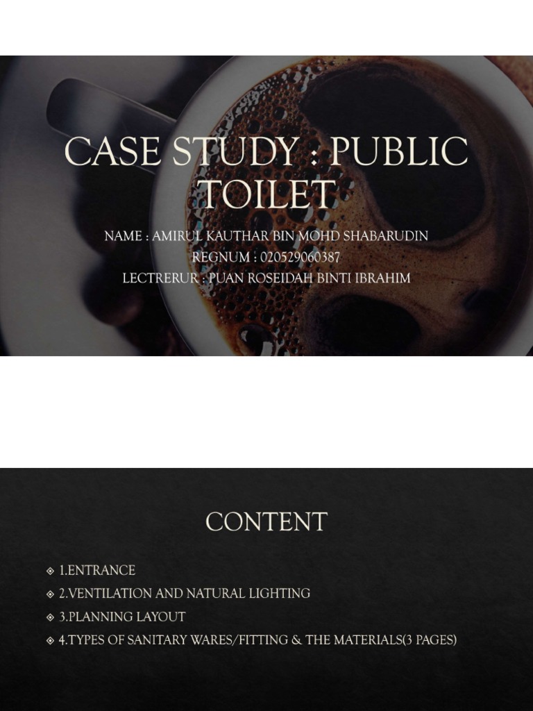 CASE STUDY-Public Toilet | PDF