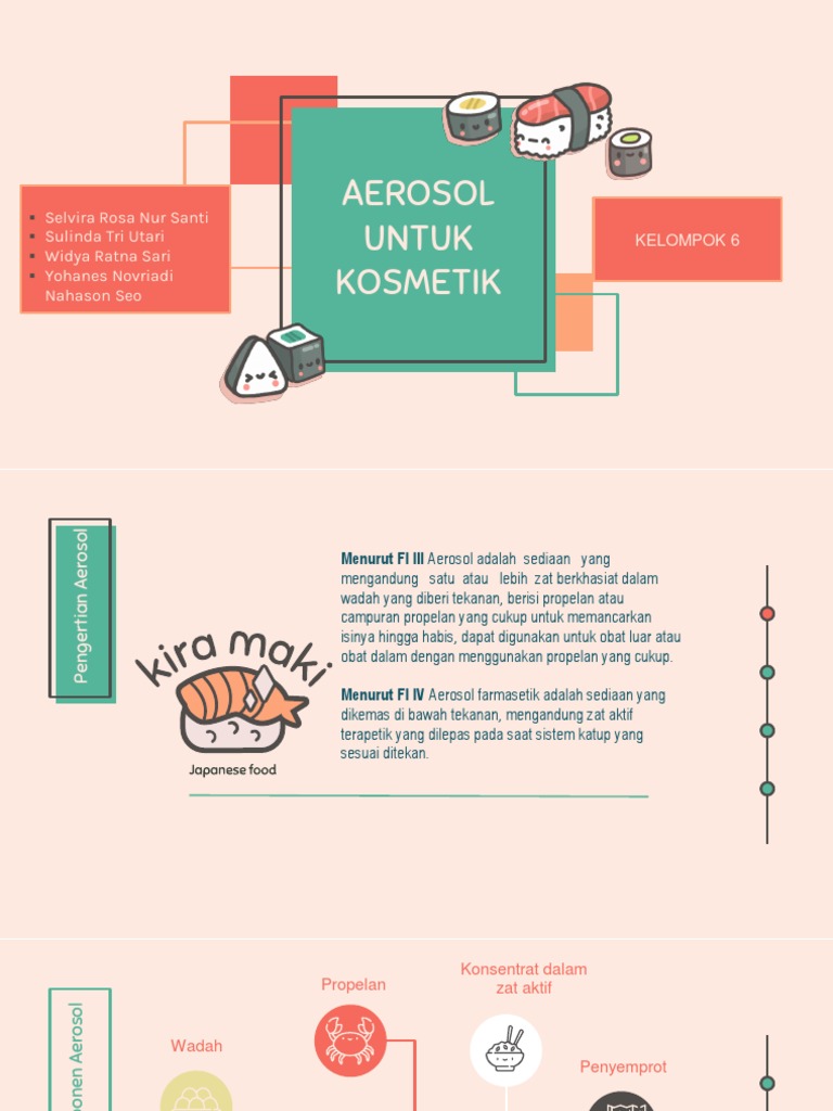 Kosmetika (Aerosol Untuk Kosmetik) Kelompok 6 | PDF