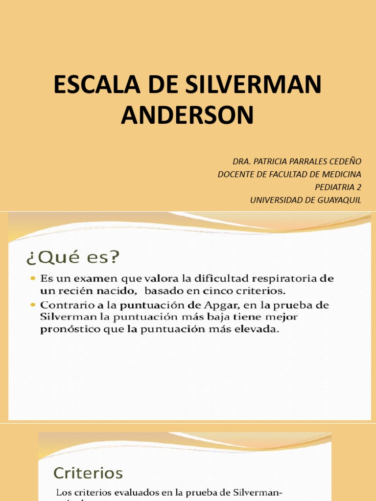 Escala de Silverman Anderson | PDF