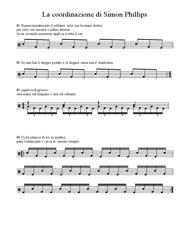 Simon Phillips - Coordinazione | PDF