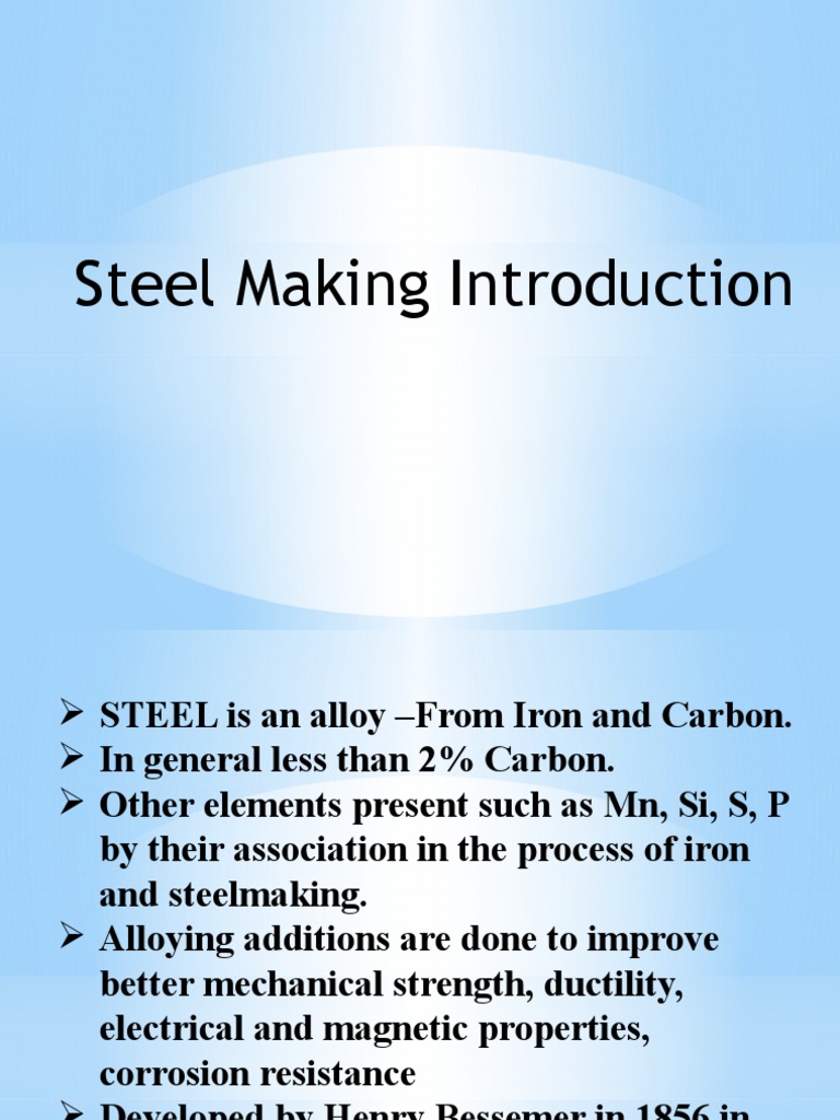 Steel Manufacturing Process Overview | PDF | Steelmaking | Steel