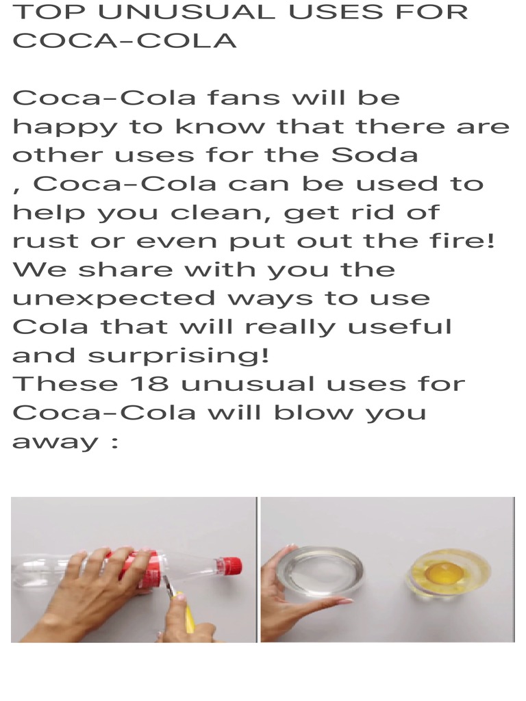 Top Unusual Uses For Coca-Cola | PDF