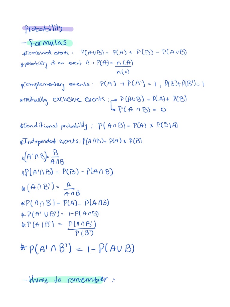 Prob Formula | PDF