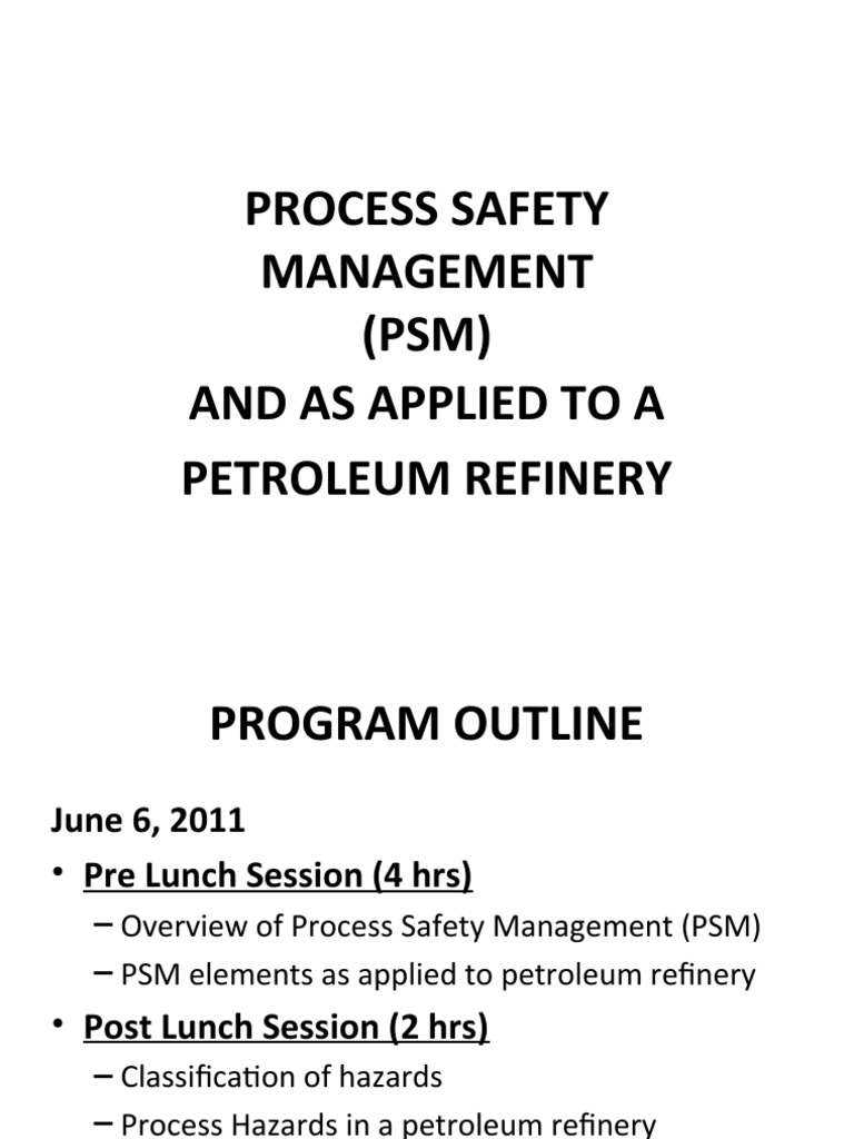 Process Safety Management | PDF | Explosion | Chemistry