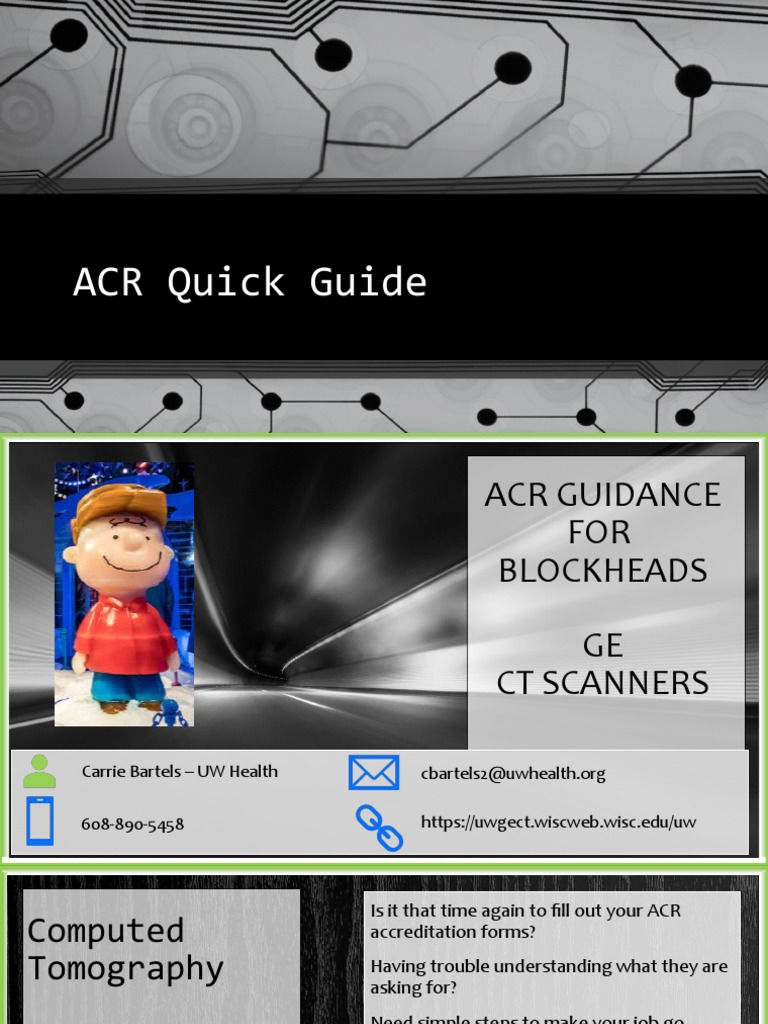 Acr Guide | PDF | Ct Scan | Image Scanner