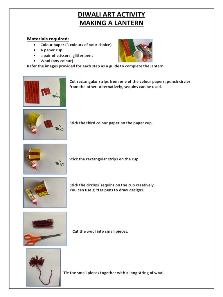 Diwali Lantern and Wall Hanging Craft | PDF