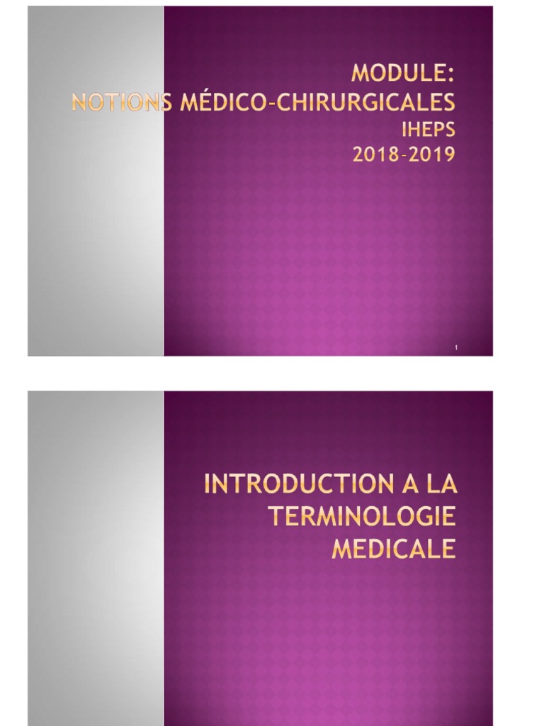 Apprentissage de La Terminologie Medicale | PDF | Maladies et troubles ...