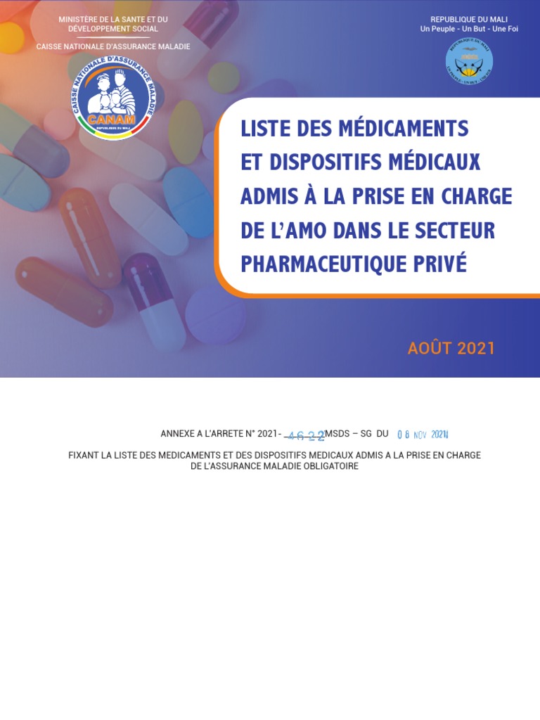 Liste Des Medicaments Amo - Aout 2021 | PDF | Médecine | Médicaments
