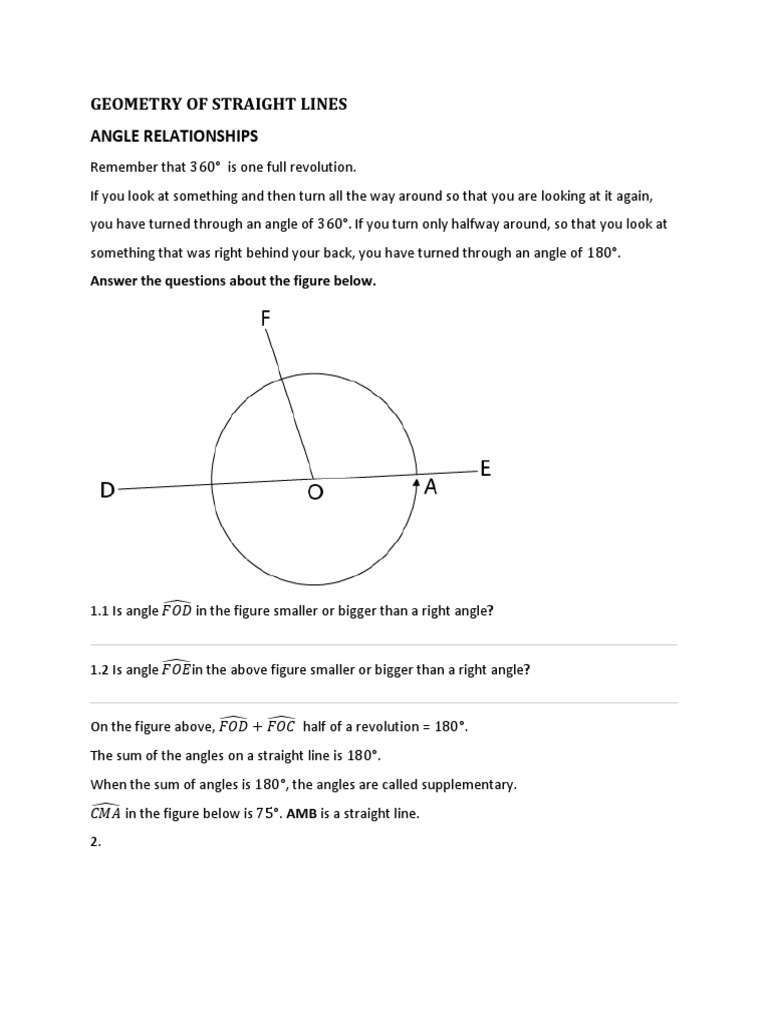 Geometry of Straight Lines | Download Free PDF | Angle | Elementary ...