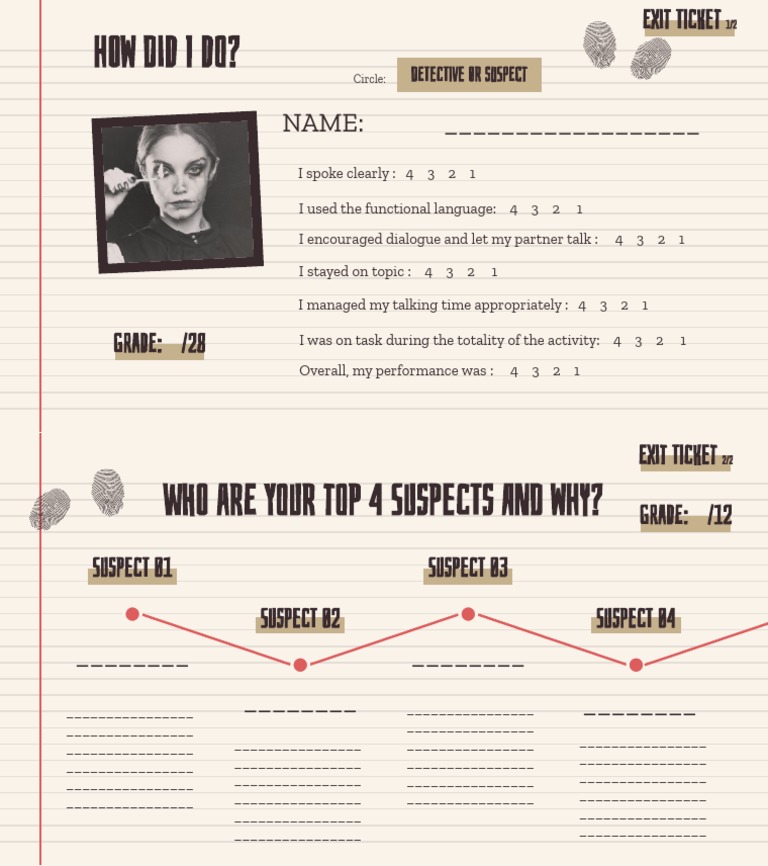 Role Play Exit Ticket | PDF