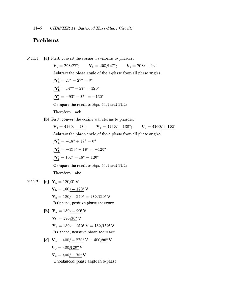 Electric Circuits Nilsson - Riedel 7th Solution Cap 11 | PDF