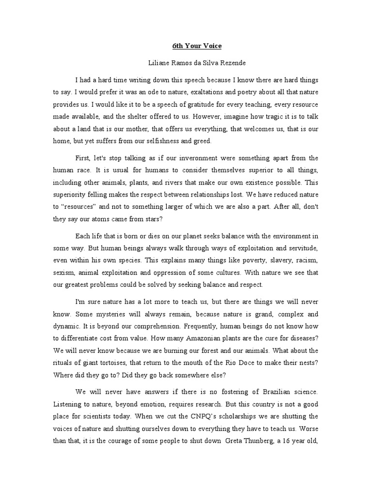 Your Voice Liliane Rezende | PDF | Nature | Human