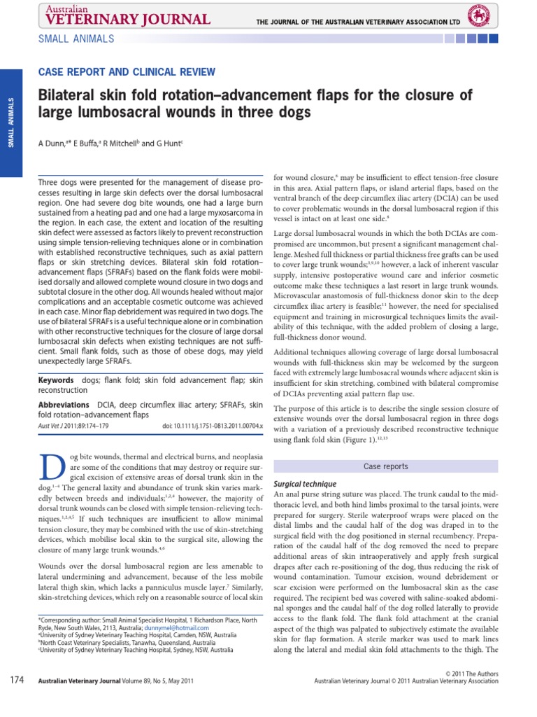 Bilateral Skin Fold Rotation-Advancement Flaps For The Closure of | PDF ...