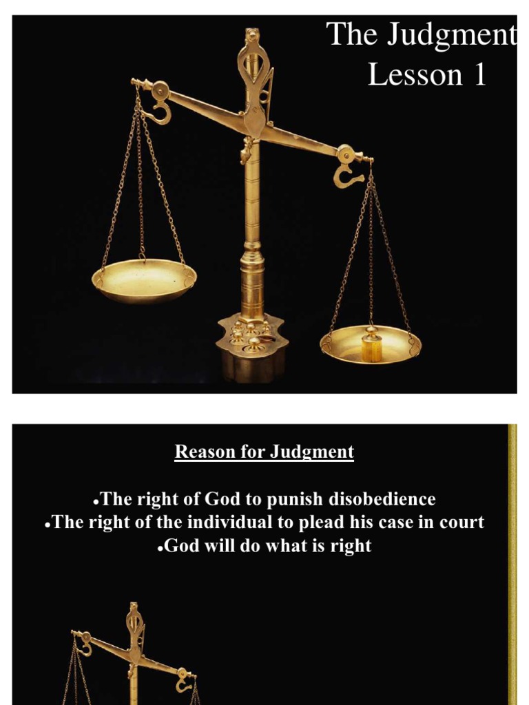 Judgment Lesson 1 | PDF | Last Judgment | Resurrection Of Jesus