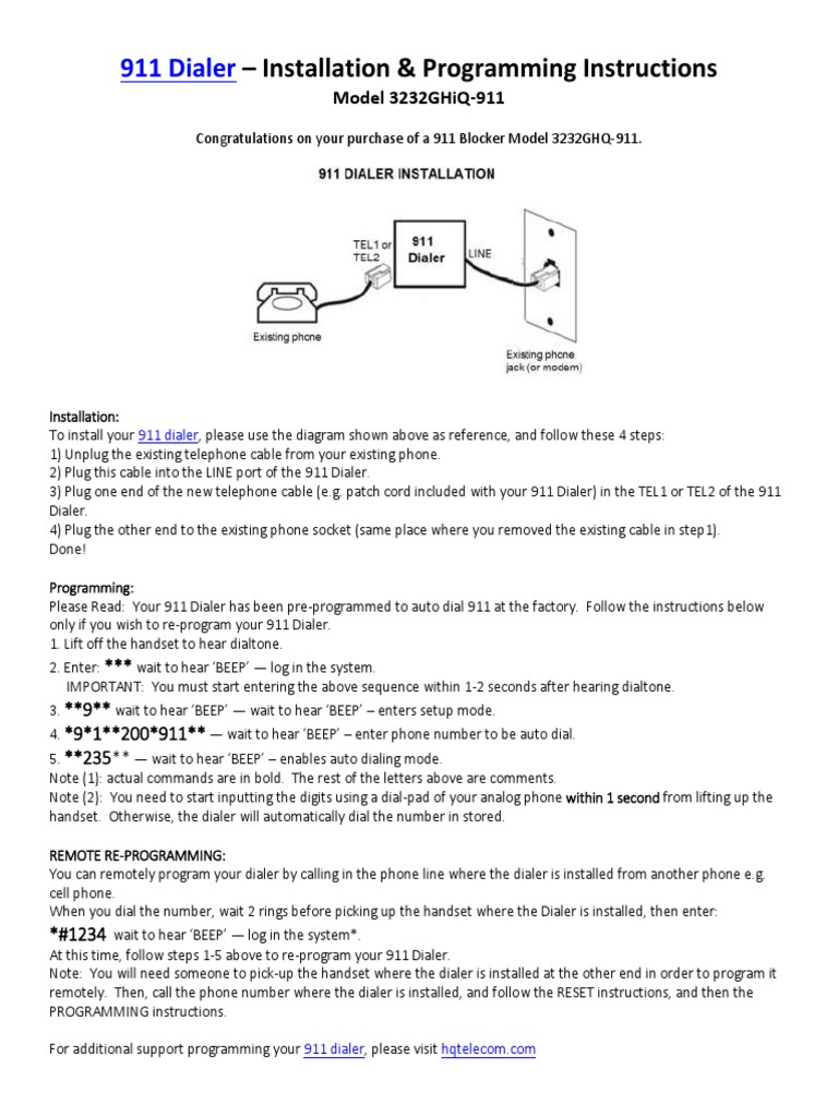 911dialer Manual | PDF