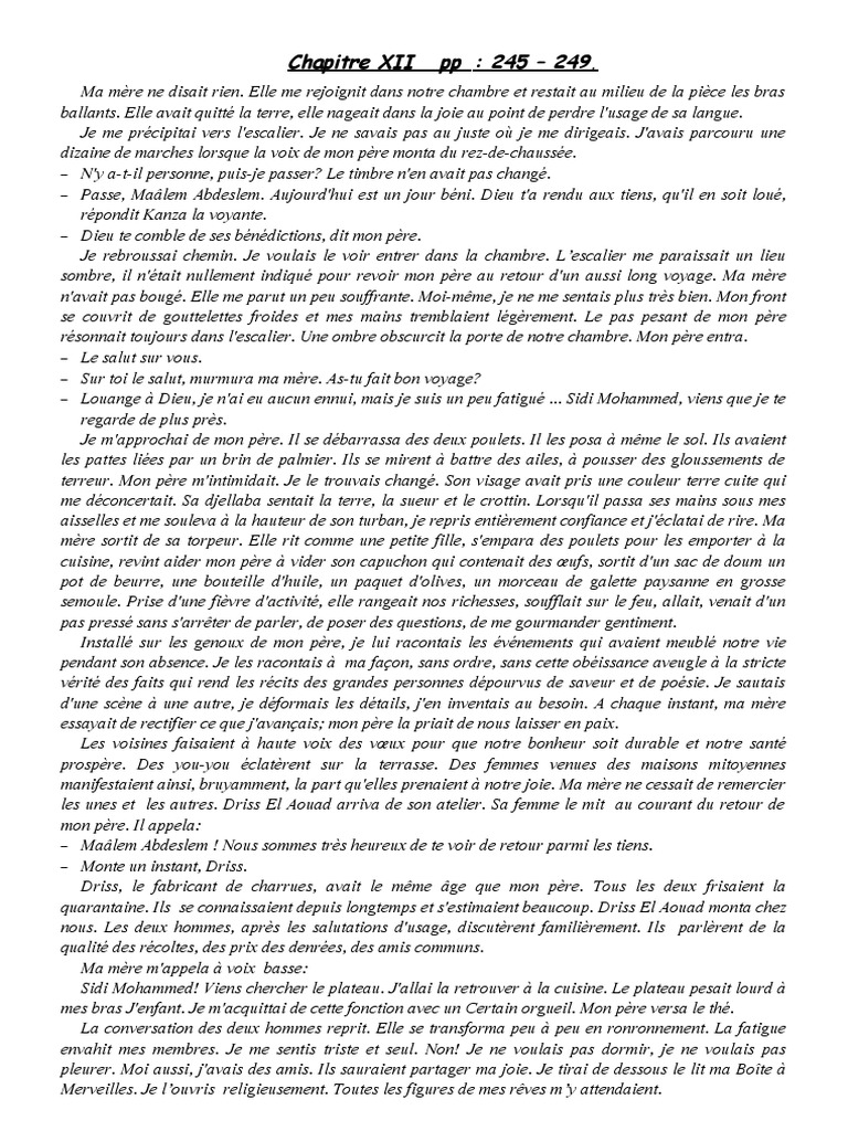 Retour de voyage et retrouvailles familiales | PDF