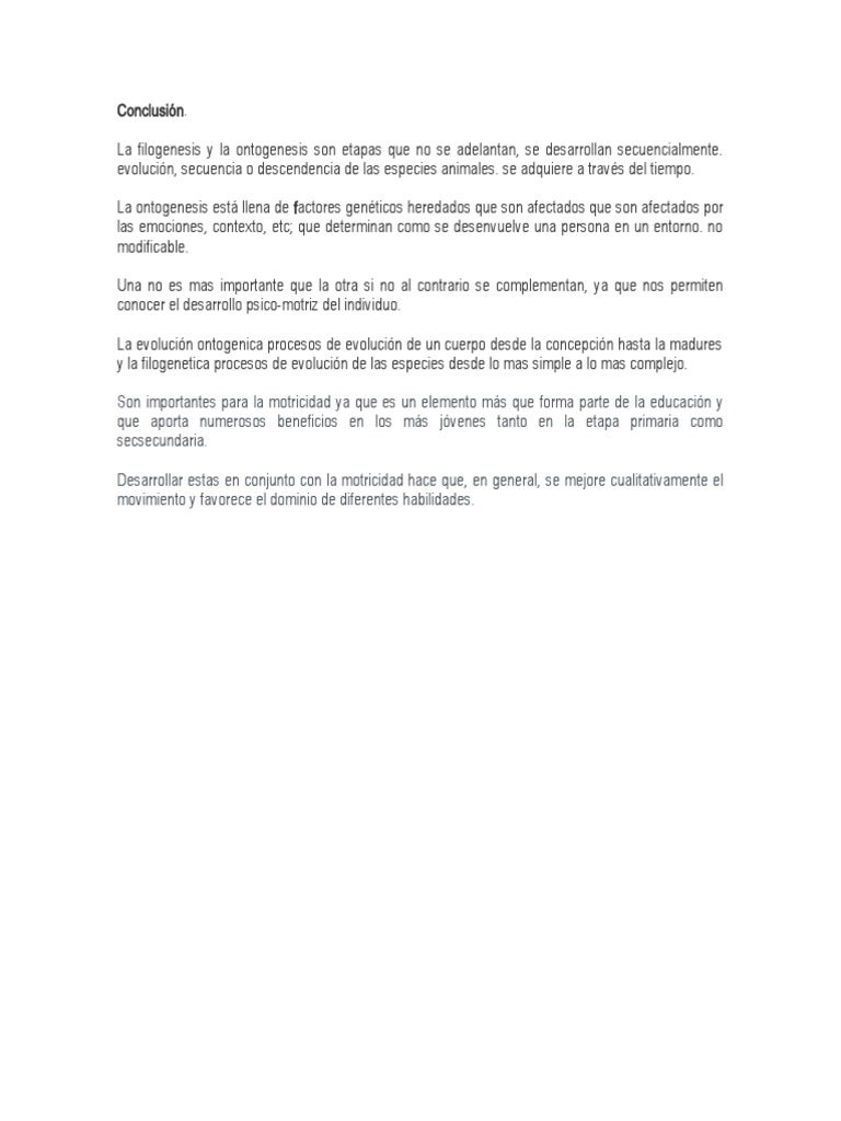 Filogénesis y Ontogénesis en Motricidad | PDF | Salud y bienestar