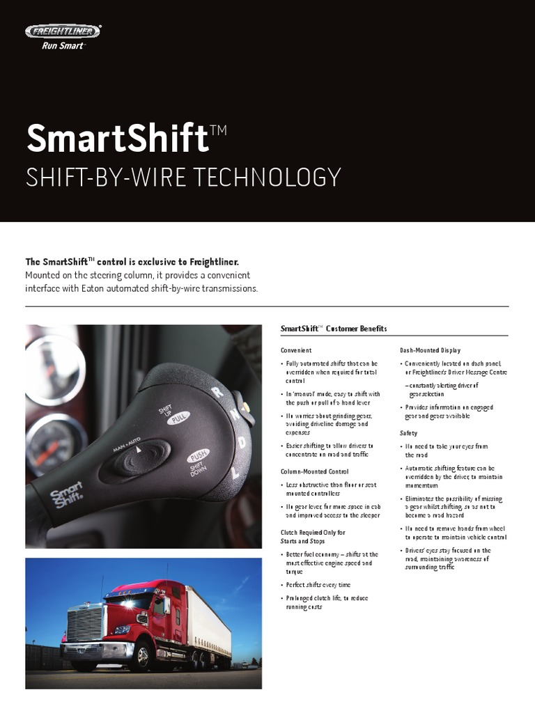 Freightliner SmartShift Transmission PDF | PDF | Transmission (Mechanics) | Automotive Technologies