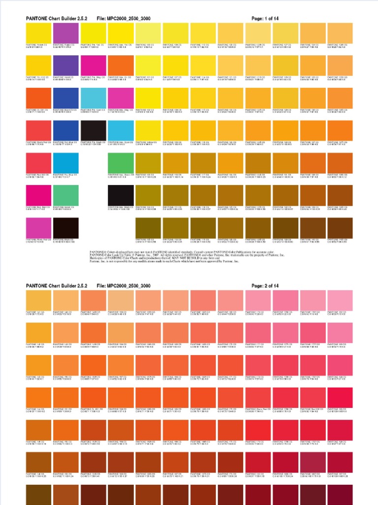 Pantone Chart | PDF | Software | Computer Graphics