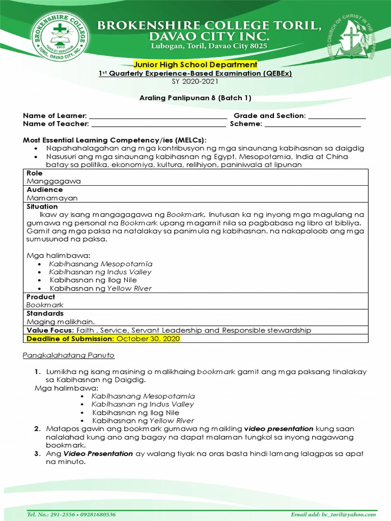 2nd Quarter MELCS AP8 | PDF