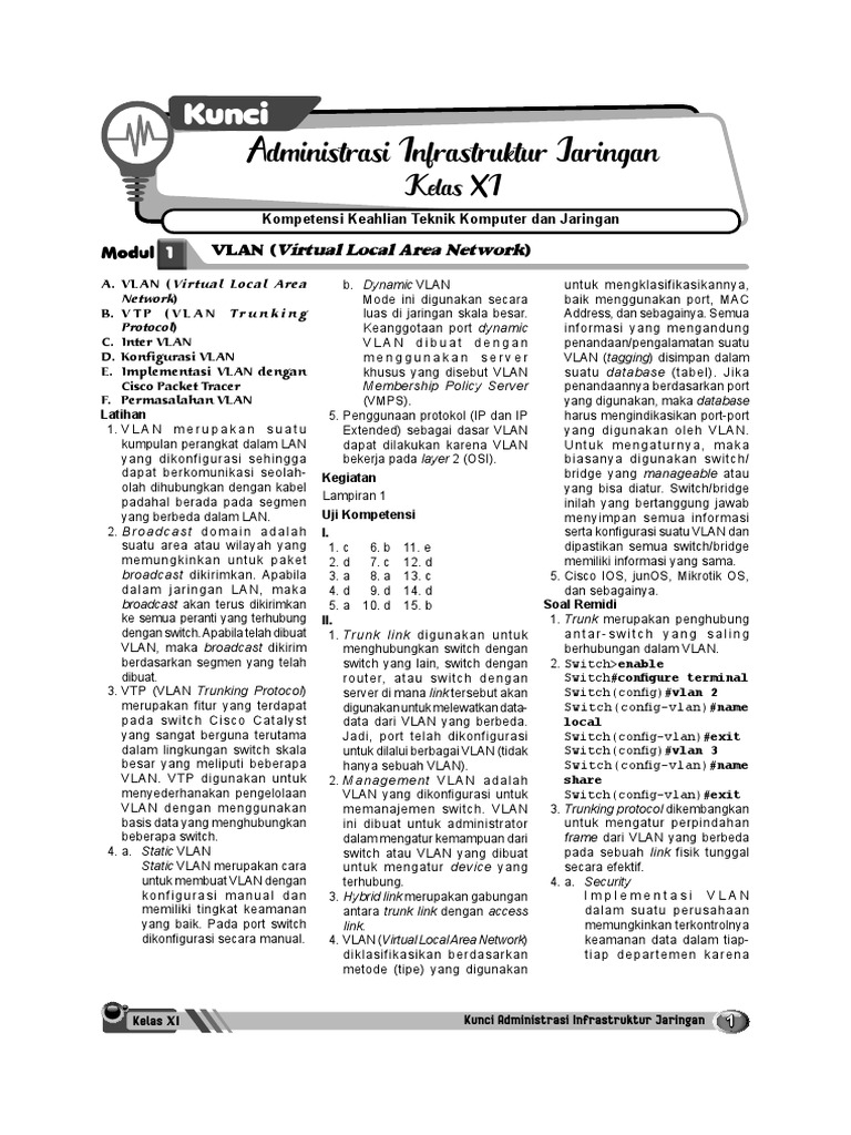 Modul VLAN dan Routing Kelas XI | PDF