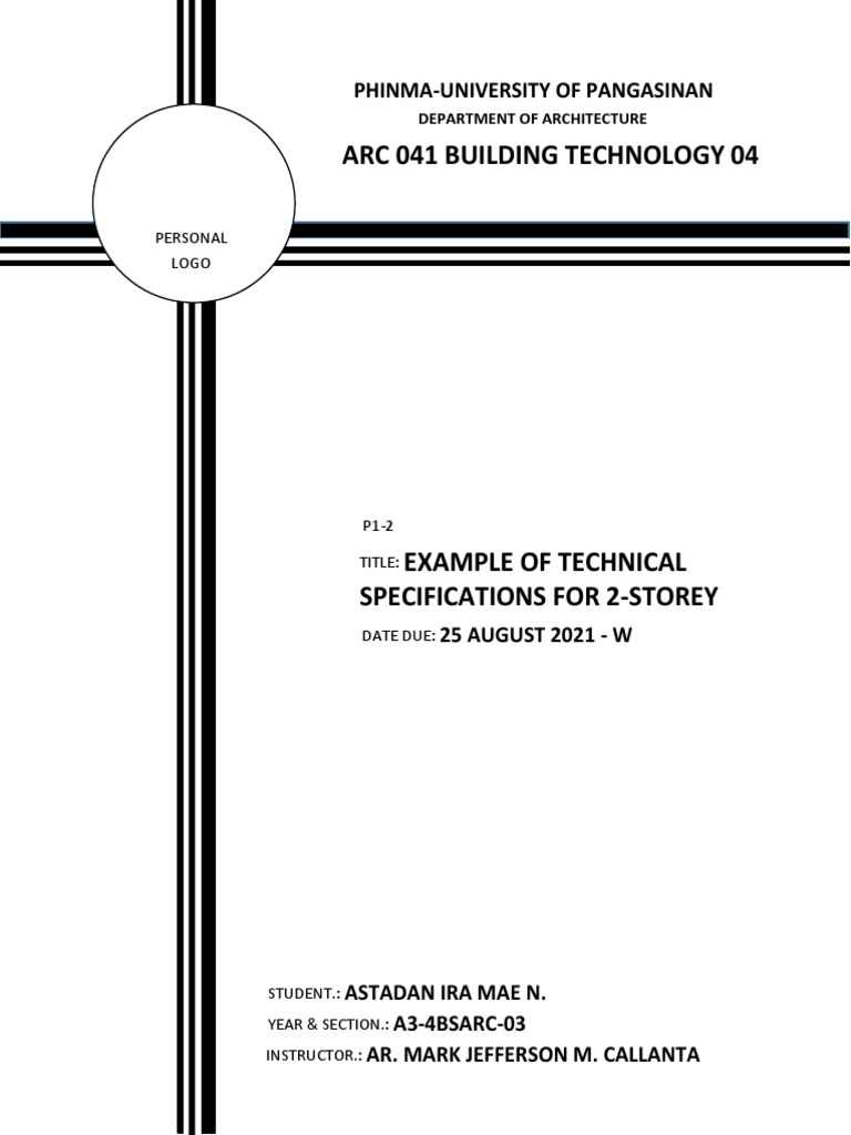 Two Storey House Specifications | PDF | Concrete | Door