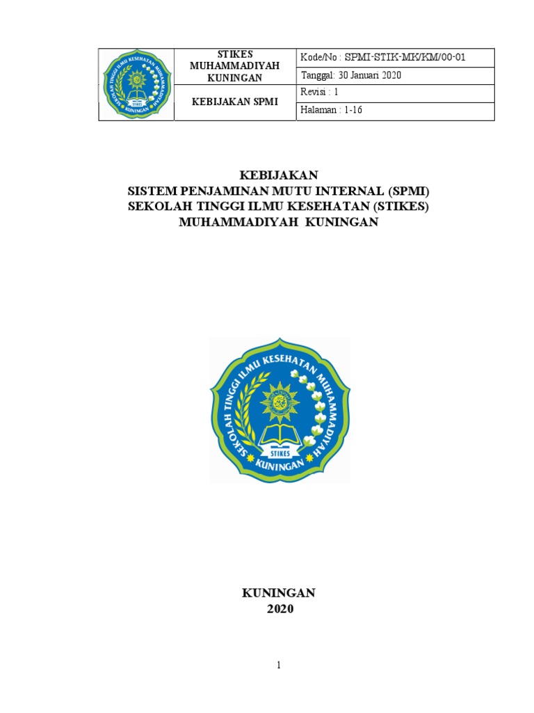Kebijakan Spmi | PDF