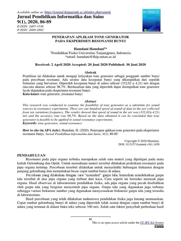 Jurnal Pendidikan Informatika Dan Sains 9 (1), 2020, 86-89 | PDF