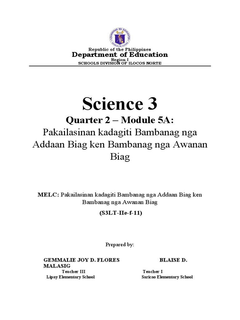 Science 3 Q2 Week 5A Final | PDF