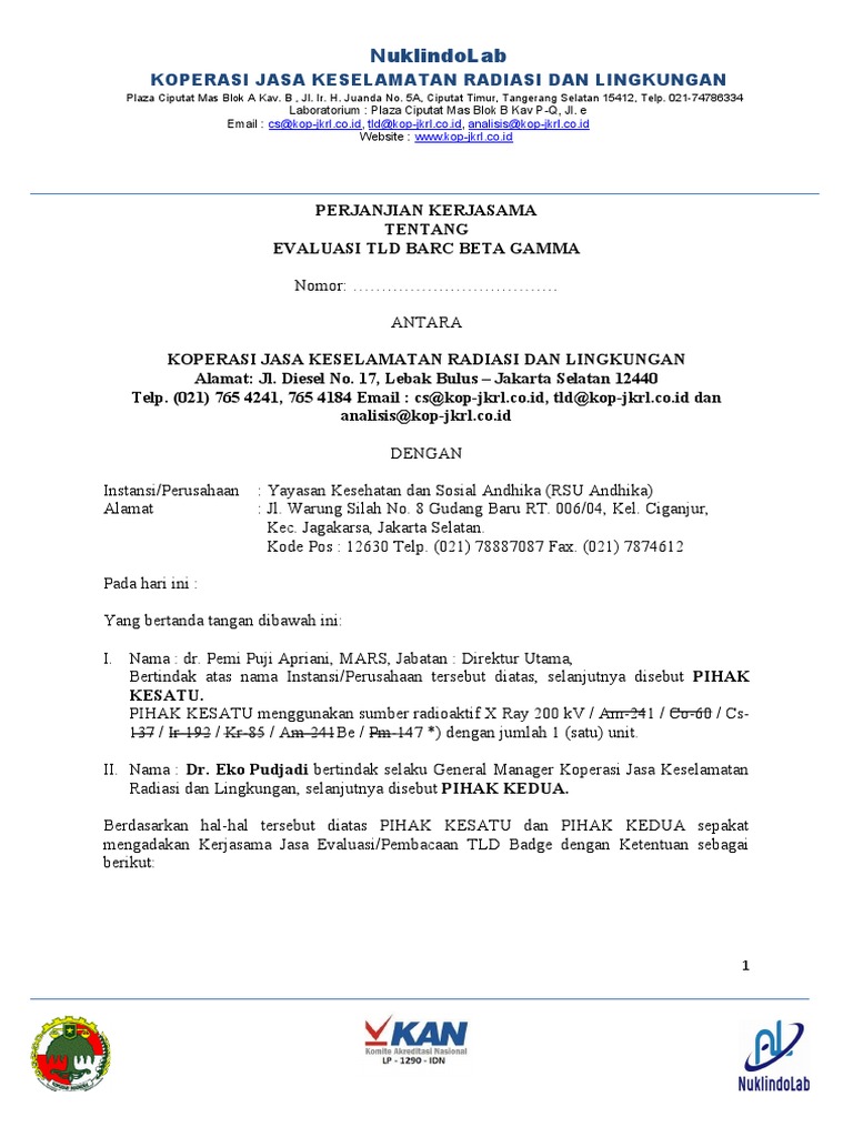 SPK Evaluasi TLD BARC I 2020 1 Perpanjang | PDF