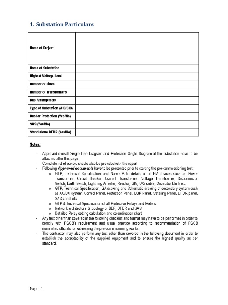 Pre Commissioningchecklist 211027021204 - 2 | PDF | Transformer ...