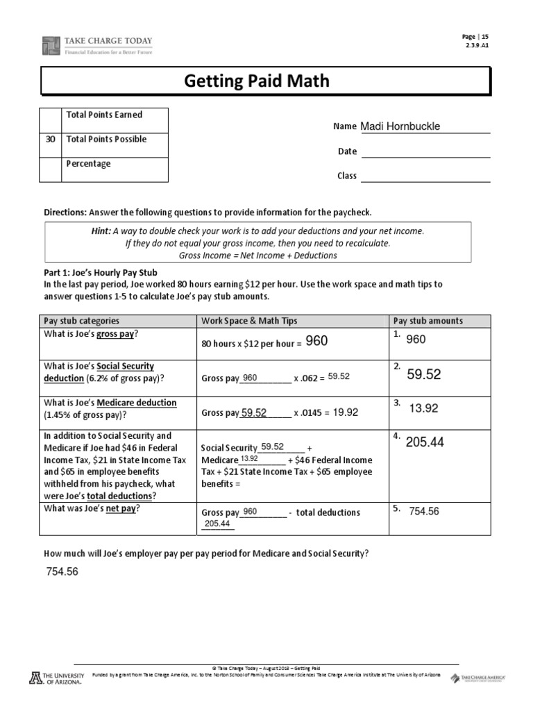 Getting Paid Math | PDF | Payroll | Taxes