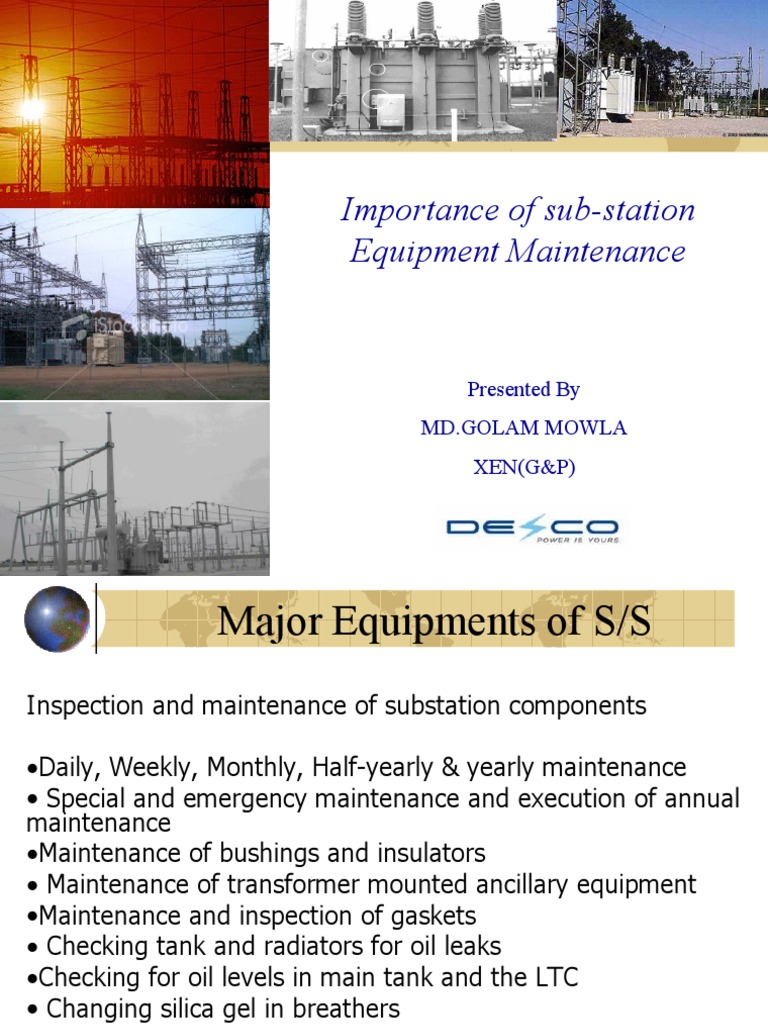 Substation Equipment Maintenance Guide | PDF | Transformer | Electrical ...